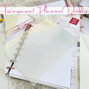 Crystal Clear Transparent Clear Planner Dividers - Sizes for Happy ...