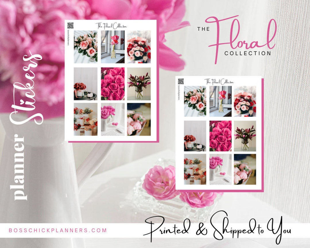 Flower Planner Sticker Sheet. the Floral Collection Beautiful Flowers ...