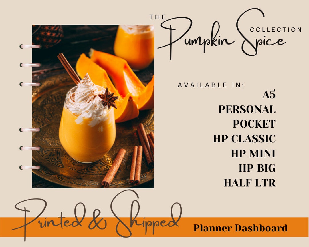 The Pumpkin Spice Collection Planner Dashboards, Hplanner, Agenda, A5 ...