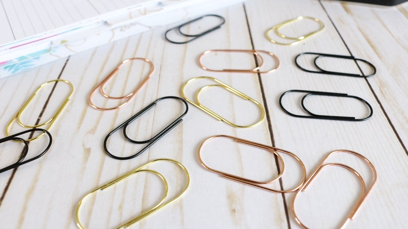 Extra Wide Jumbo Planner Paper Clips Large PAPERCLIP Black - Etsy