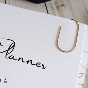 Extra Wide Jumbo Planner Paper Clips | Large PAPERCLIP - Black - Rose ...