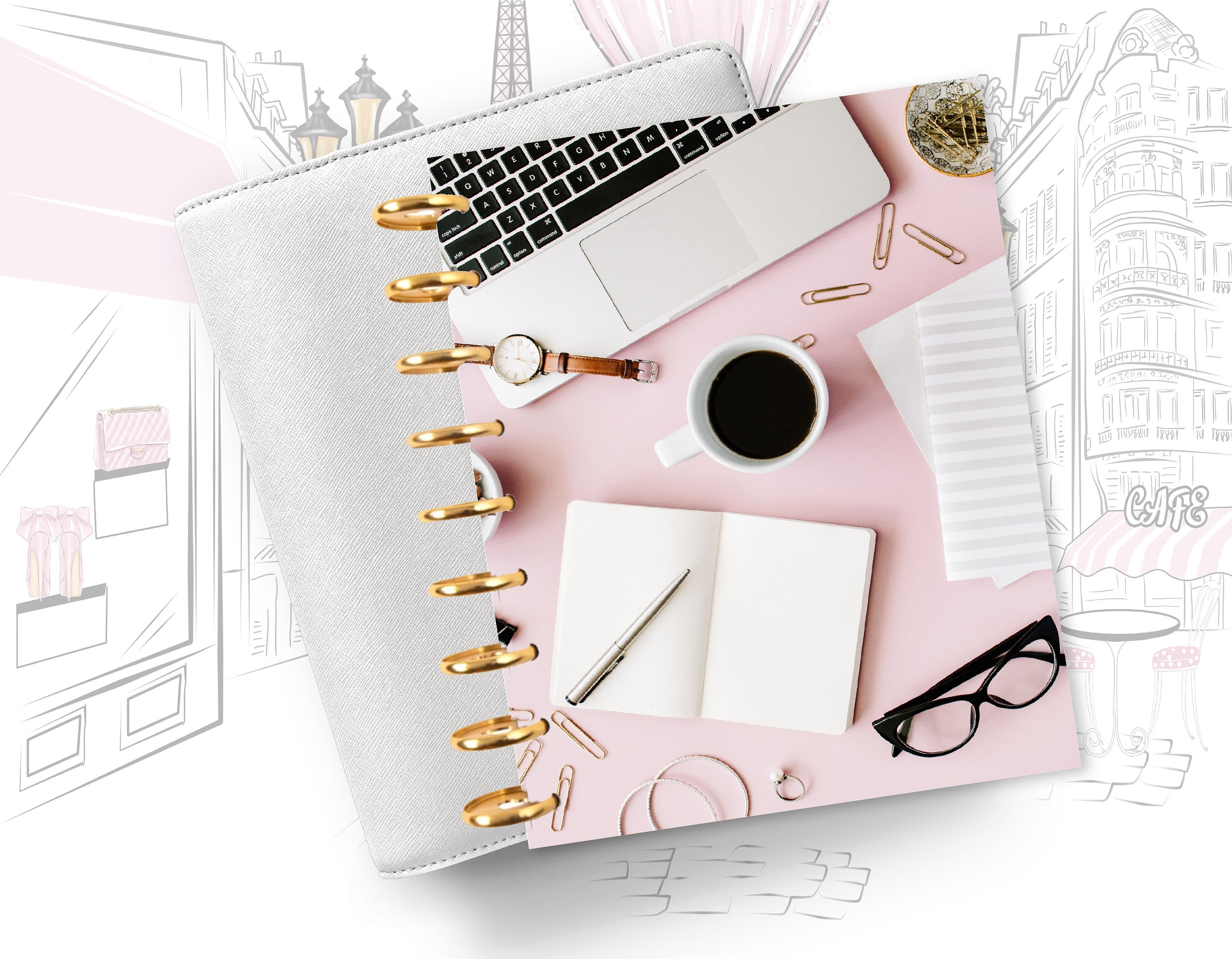 customizable Disc Planner Cover BOSS BABE BLUE Paper & Party Supplies ...