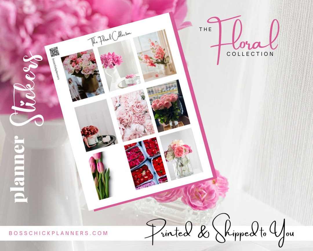 Flower Planner Sticker Sheet. the Floral Collection Beautiful Flowers ...