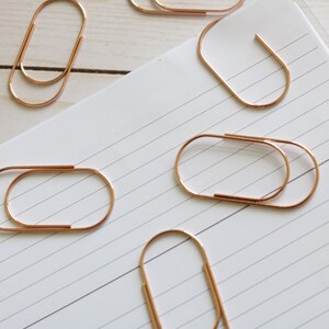 Rose Gold Extra Wide Jumbo Planner Paper Clips | Large PAPERCLIP - Rose ...