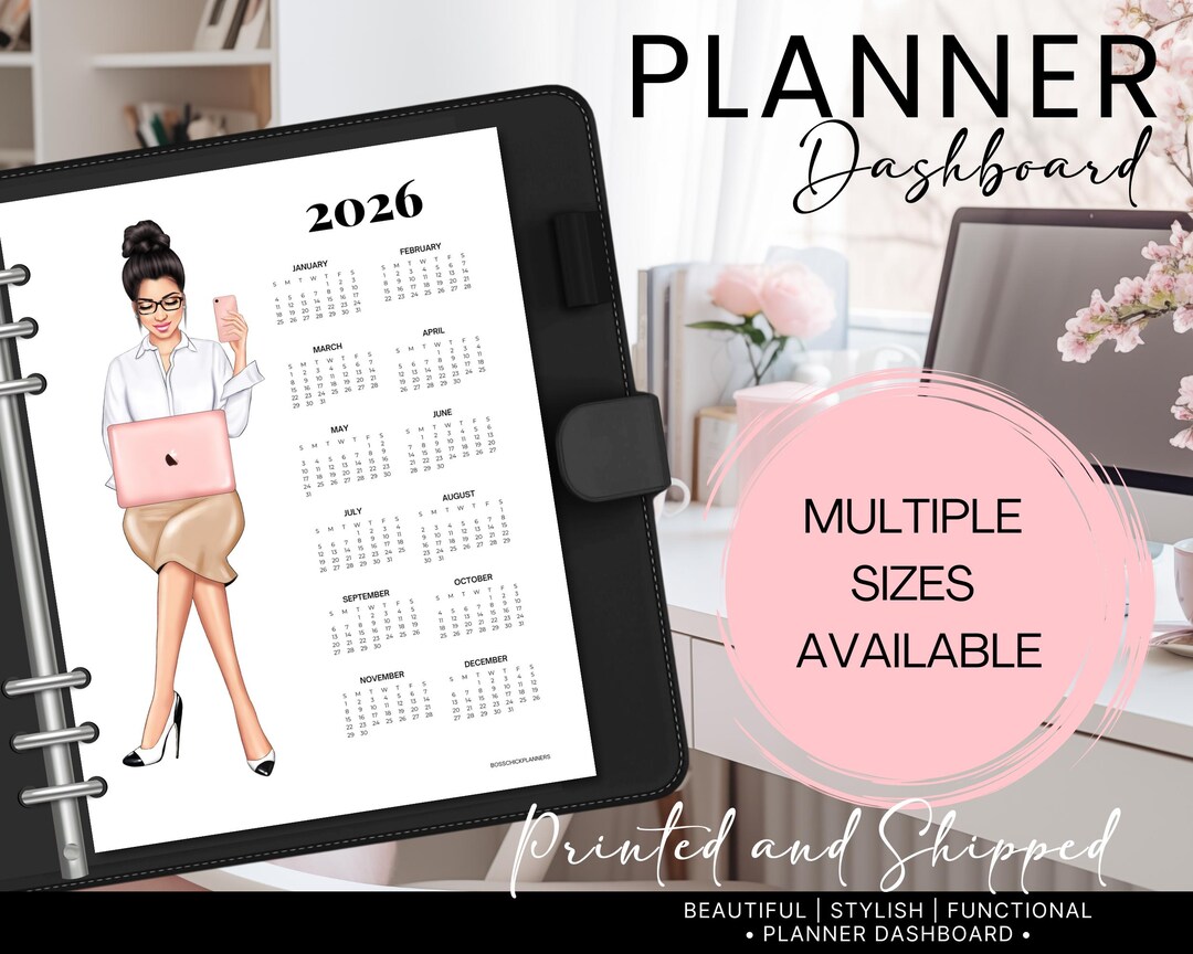 2026 Planner Insert | Girl Boss Planner Dashboard Insert | Functional ...