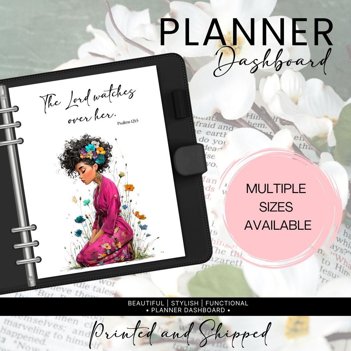 The Lord Watches Over Her Dashboard | Christian Planner Decor for Women ...