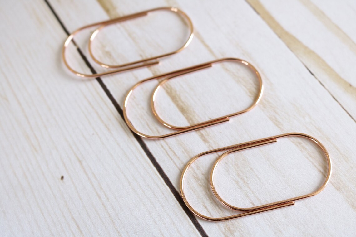 Rose Gold Extra Wide Jumbo Planner Paper Clips Large | Etsy