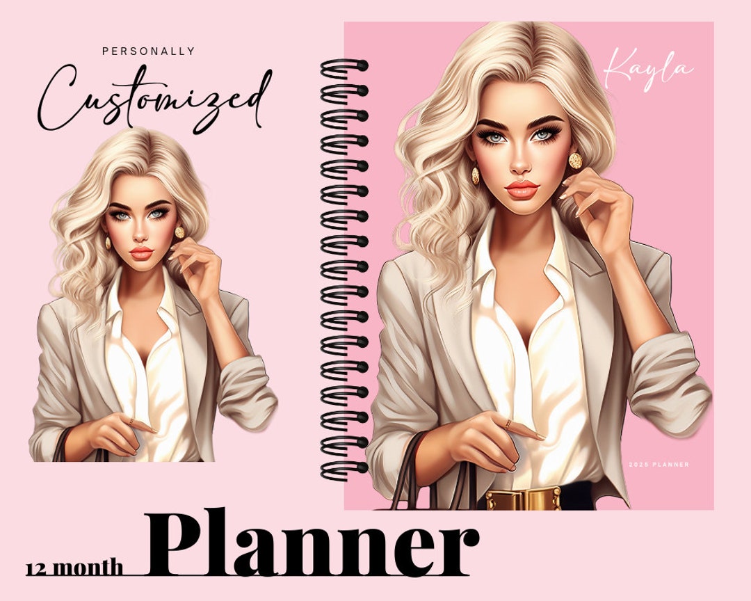 Lady Boss Girl Boss 12 Month Planner - Choose Start Month, Disc/wire ...