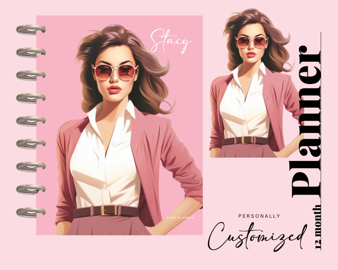 Lady Boss Girl Boss 12 Month Planner - Choose Start Month, Disc/wire ...