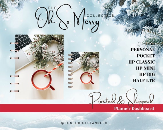 The Oh so Merry Collection Planner Dashboards & Covers HP | Etsy