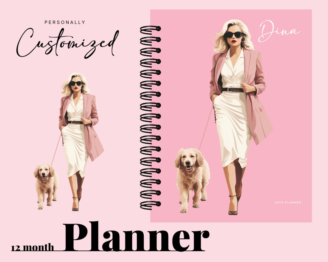 Lady Boss Girl Boss 12 Month Planner - Choose Start Month, Disc/wire ...