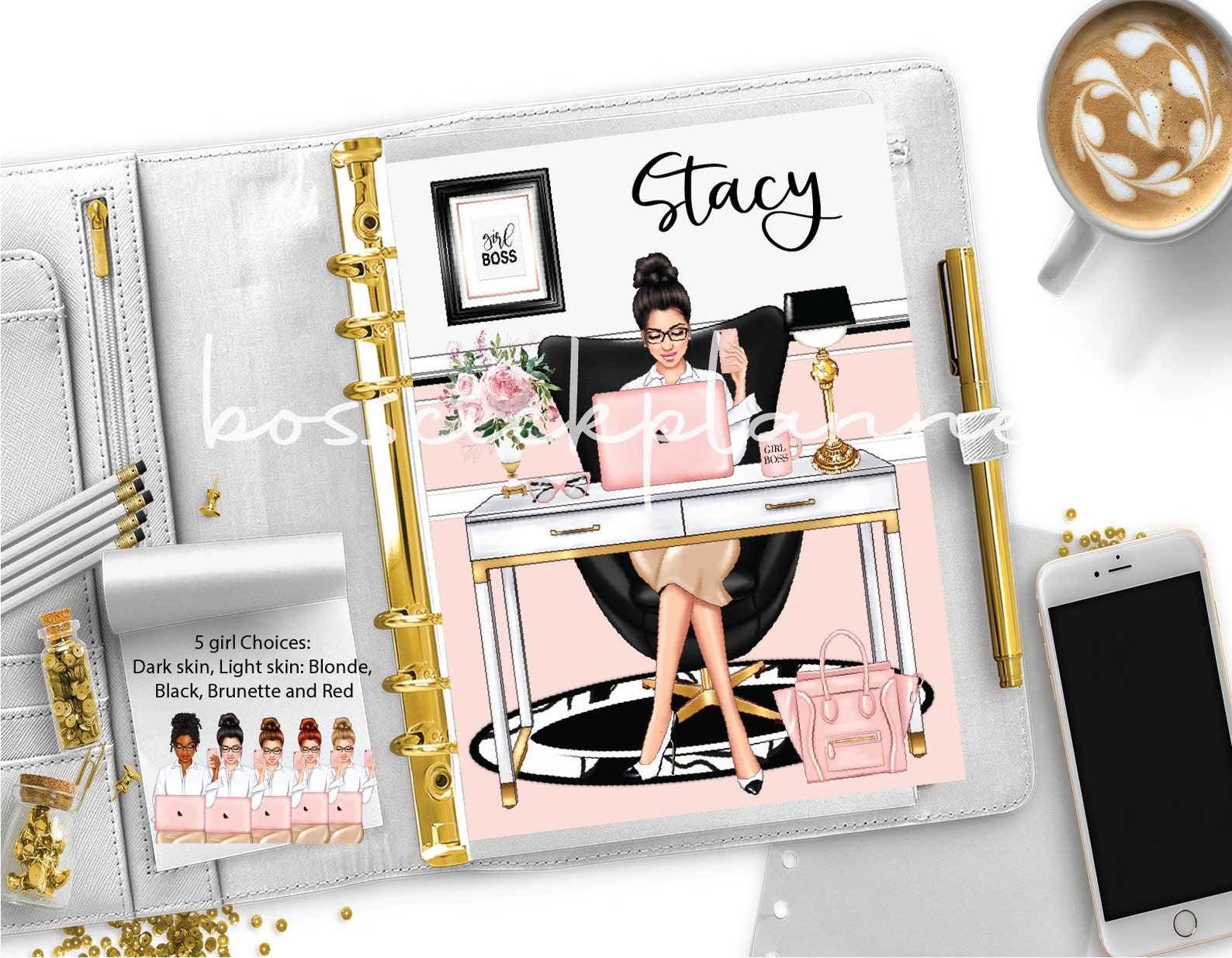 Girl Boss Planner Girl Planner Dashboard Covers Personalized - Etsy