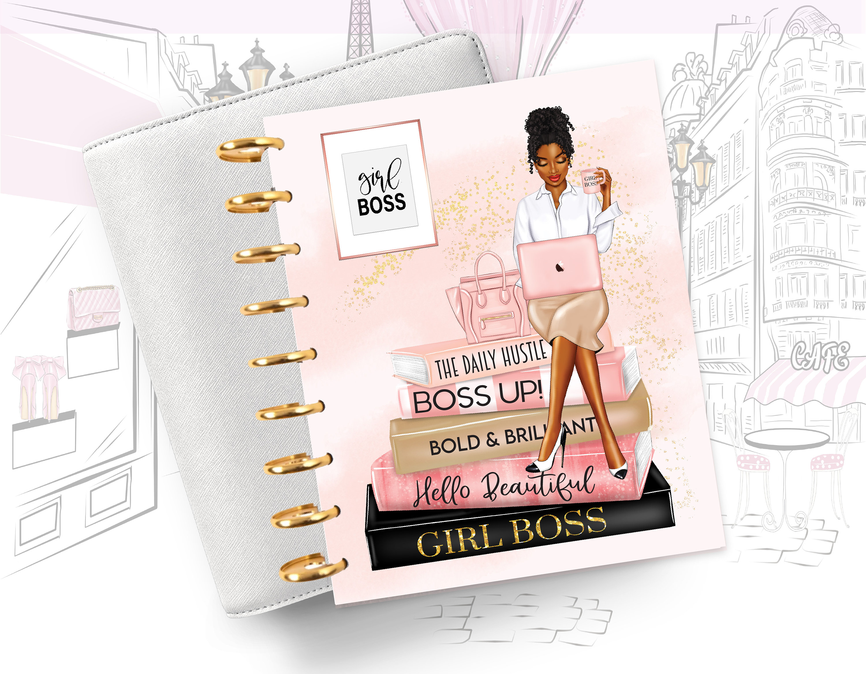 African American Women Planner Dashboard Covers Girl Boss | Etsy
