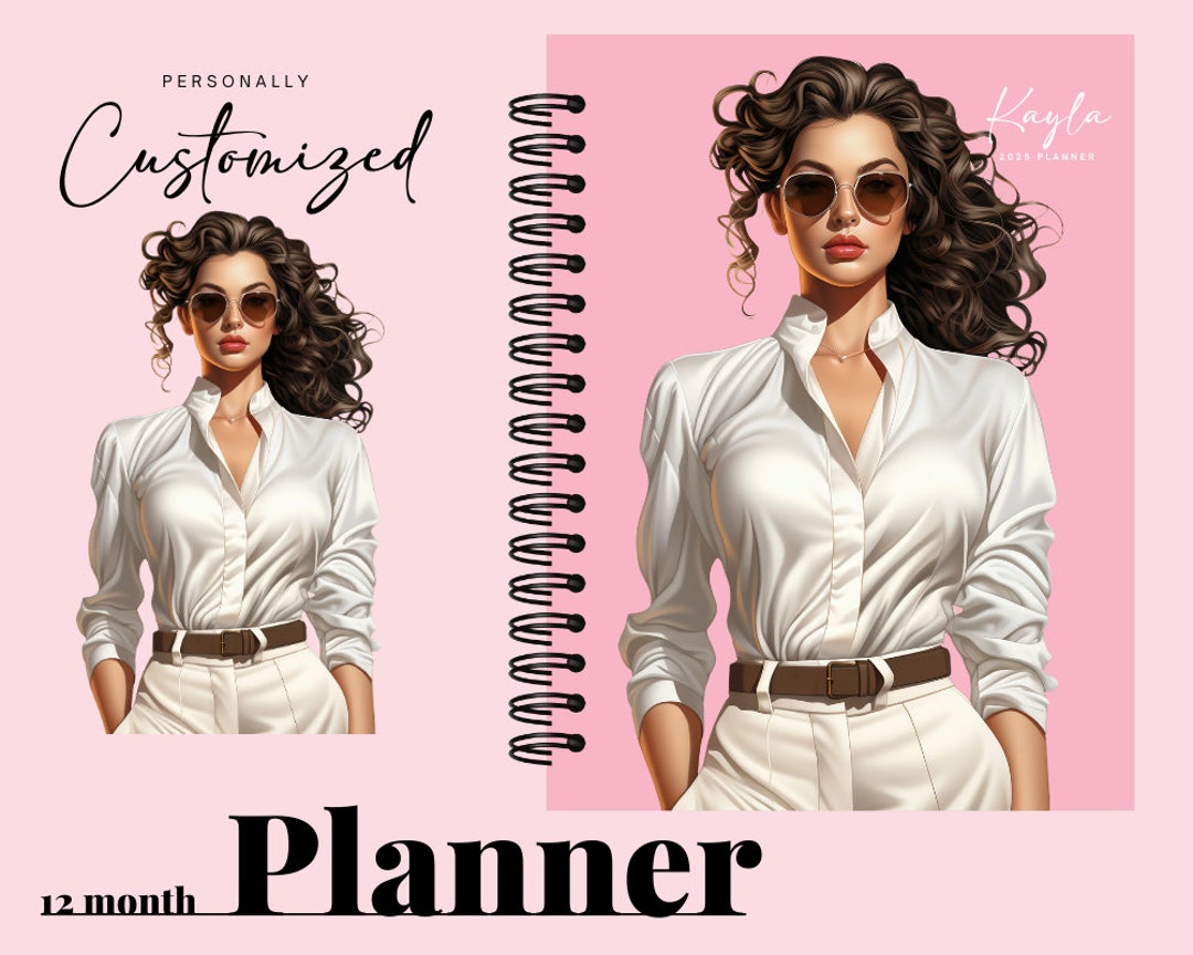 Lady Boss Girl Boss 12 Month Planner - Choose Start Month, Disc/wire ...
