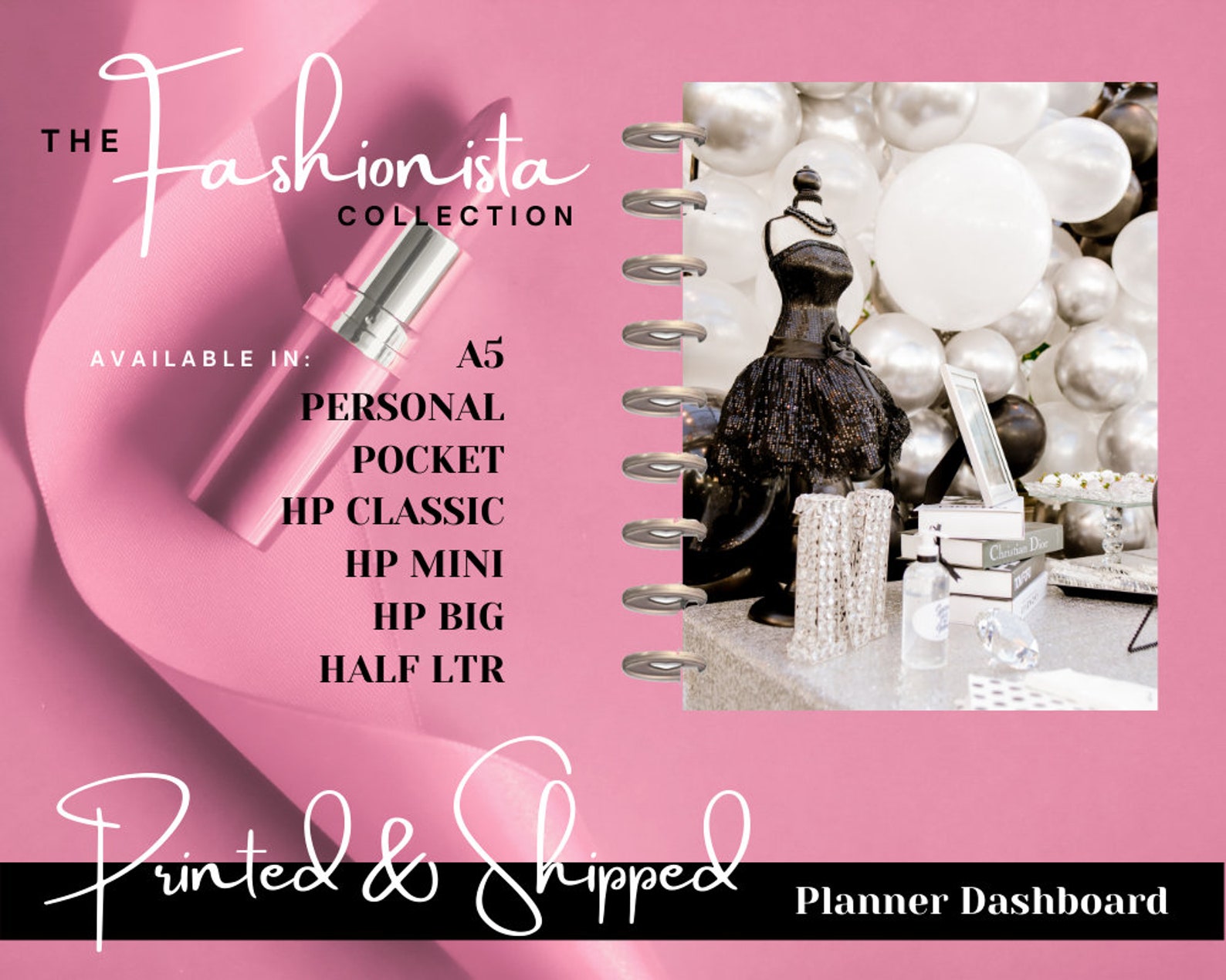 The Fashionista Collection Planner Dashboards Planner Covers - Etsy