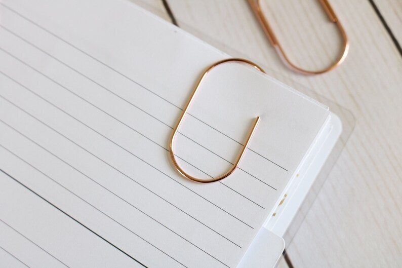 Rose Gold Extra Wide Jumbo Planner Paper Clips Large | Etsy
