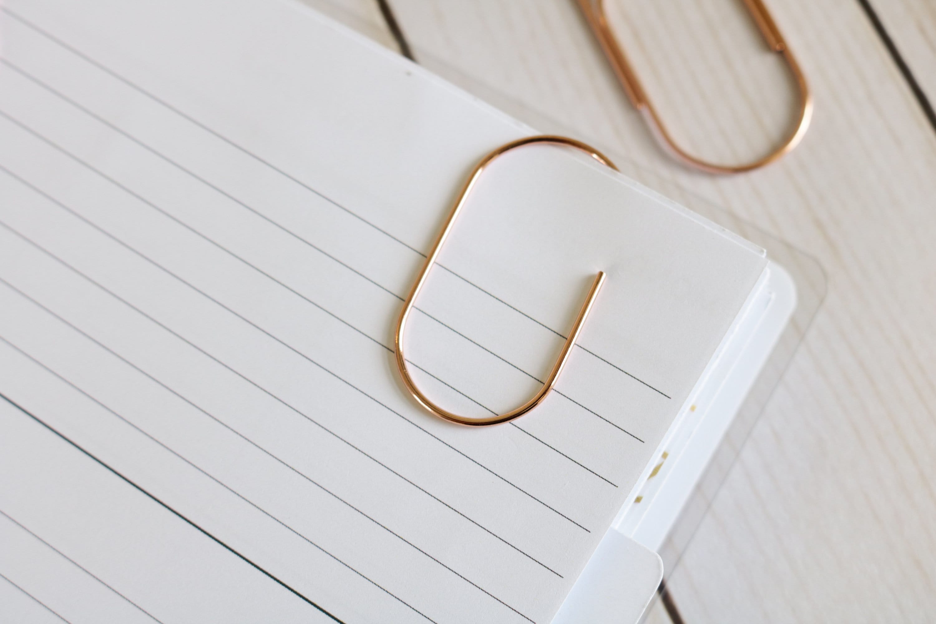 Rose Gold Extra Wide Jumbo Planner Paper Clips Large | Etsy