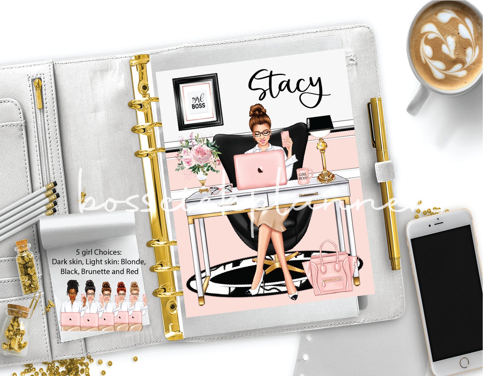 Girl Boss Planner Girl Planner Dashboard Covers Personalized - Etsy