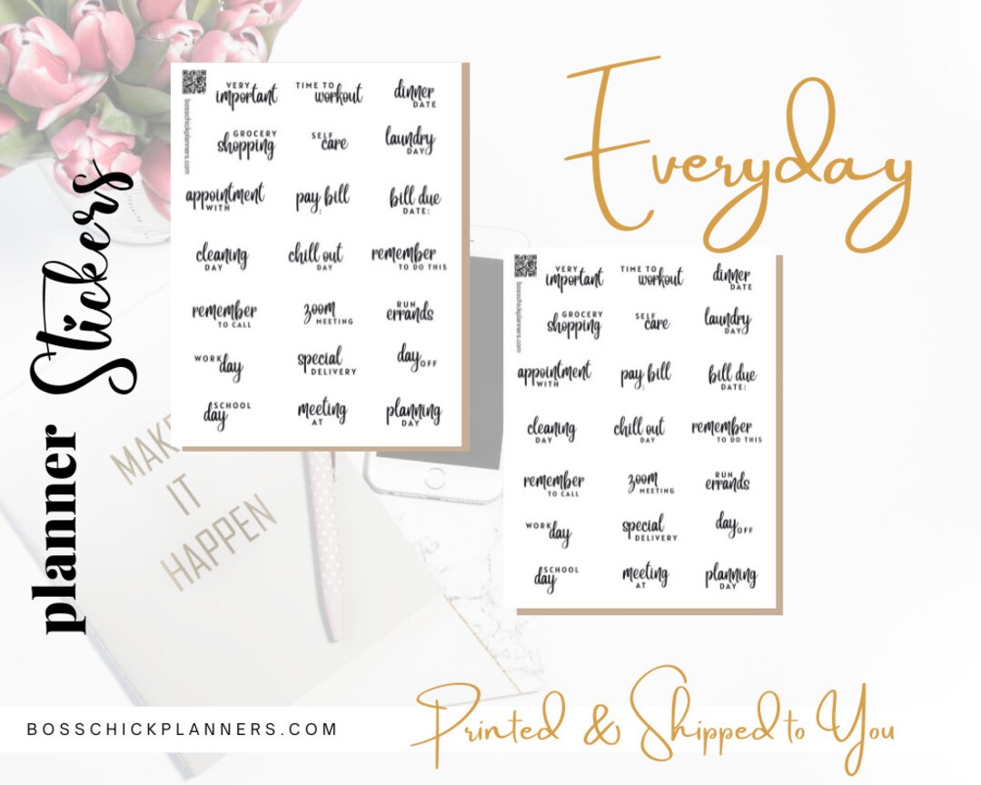 Everyday Daily Planner Sticker Sheet Daily Tasks Planner Stickers for ...