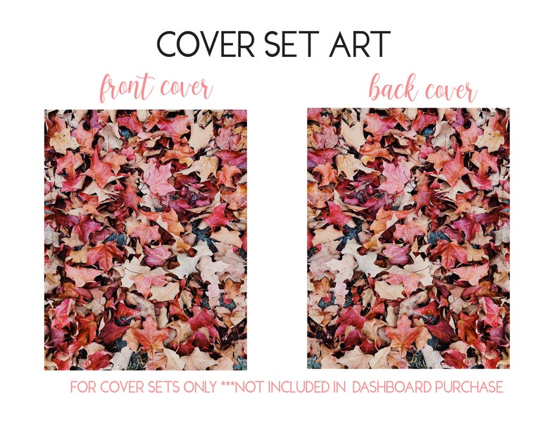 Fall Leaf Planner Dashboard Covers Autumn Leaf Planner - Etsy