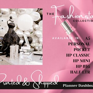 The Fashionista Collection Planner Dashboards, Planner Covers, Hplanner ...
