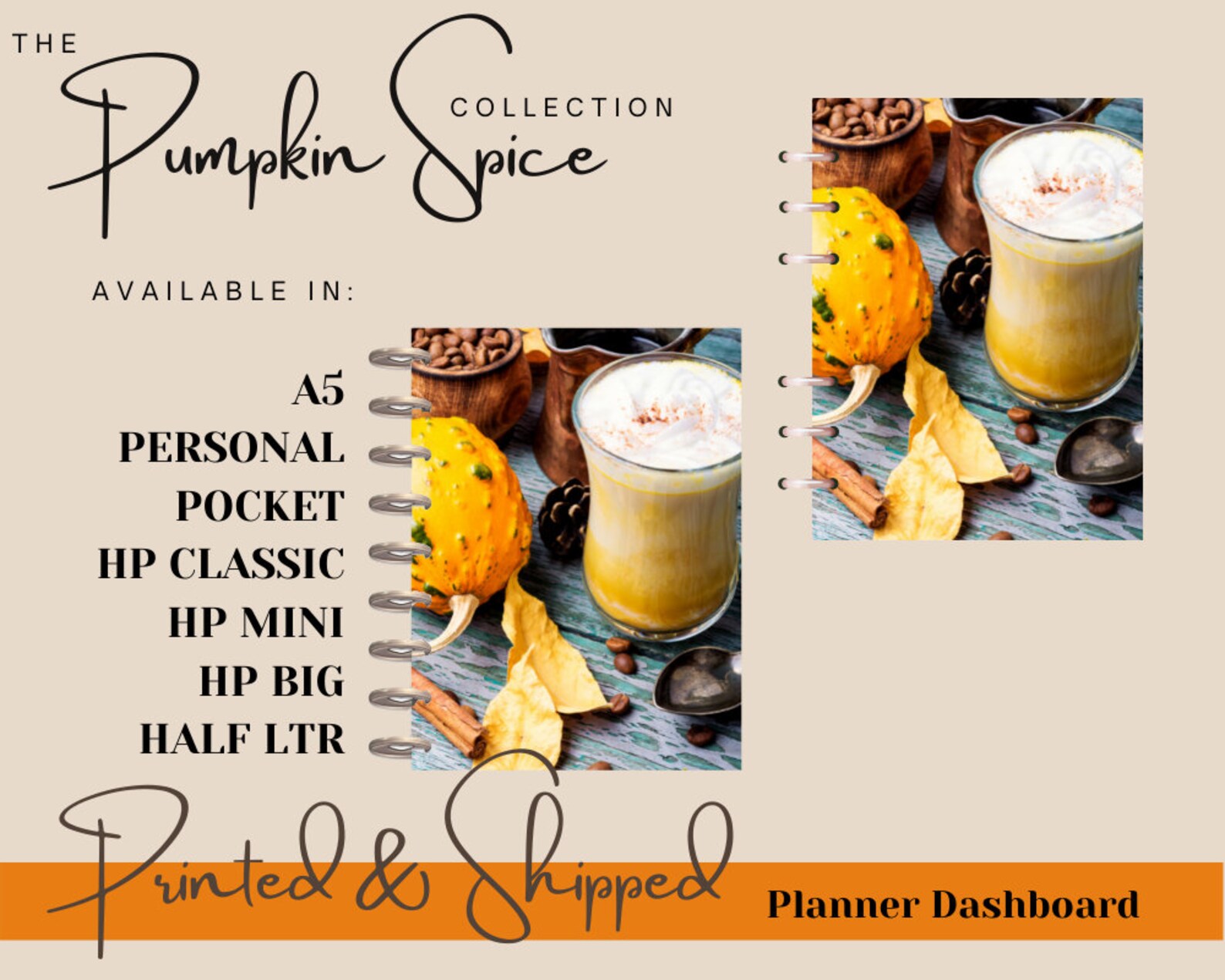 The Pumpkin Spice Collection Planner Dashboards, Hplanner, Agenda, A5 ...