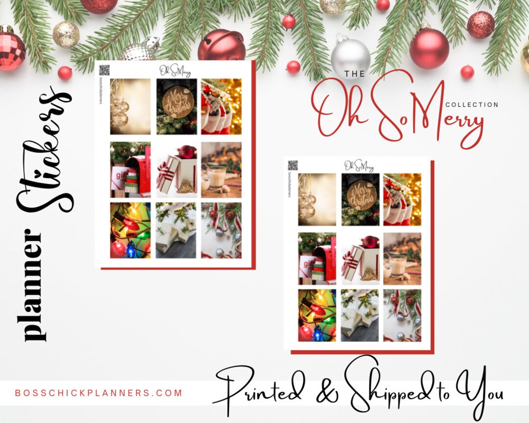 Oh so Merry Planner Holiday Sticker Sheet. Winter Christmas Planner ...