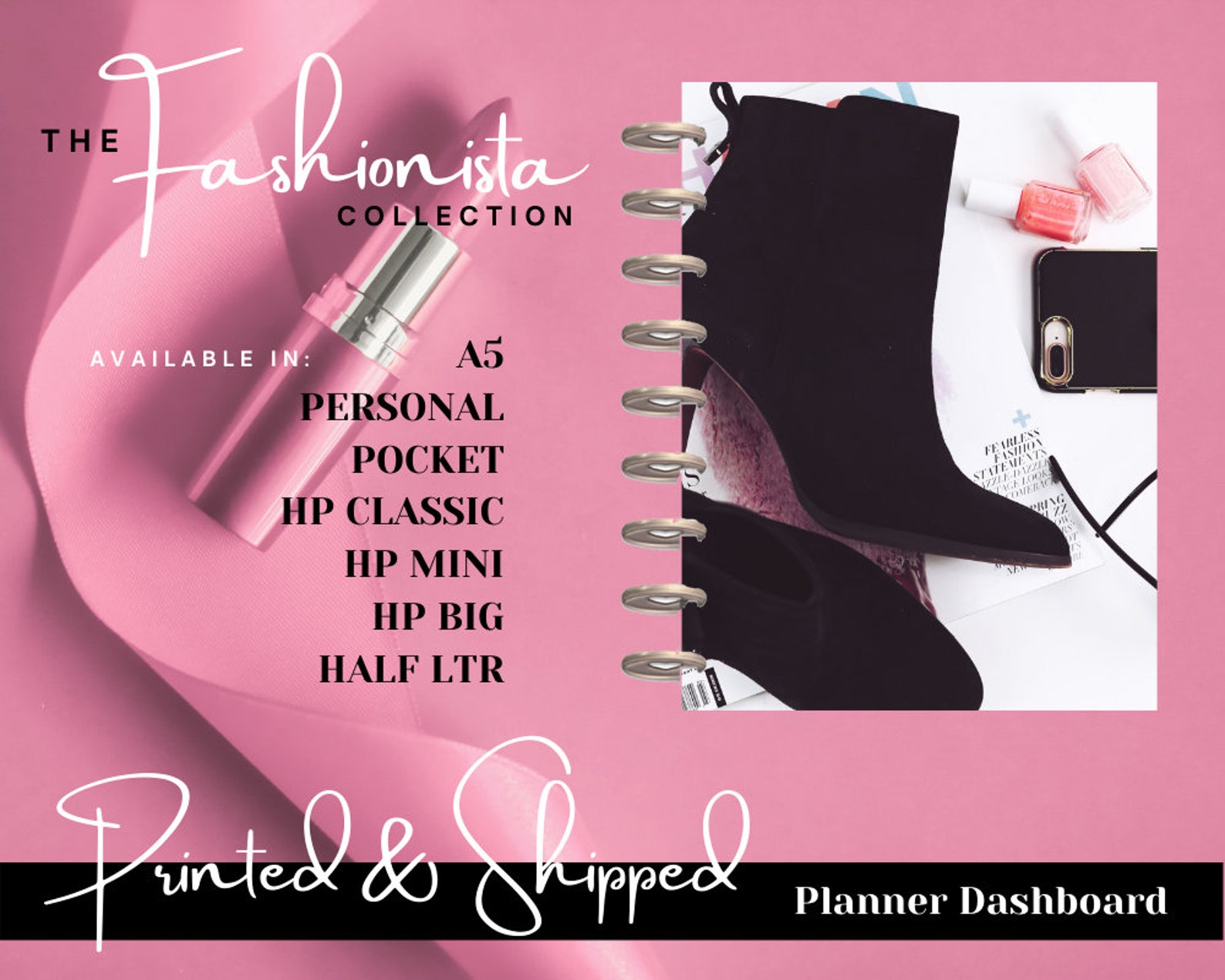 The Fashionista Collection Planner Dashboards, Planner Covers, Hplanner ...
