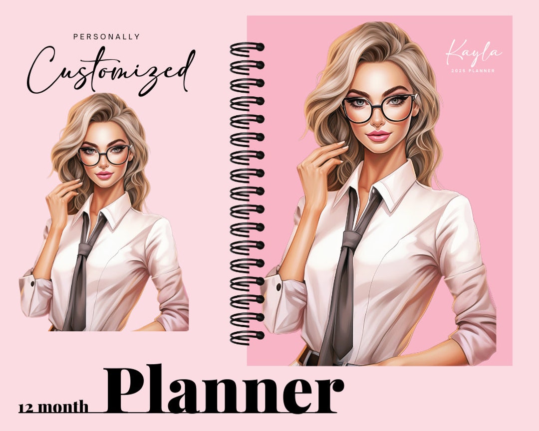 Lady Boss Girl Boss 12 Month Planner - Choose Start Month, Disc/wire ...