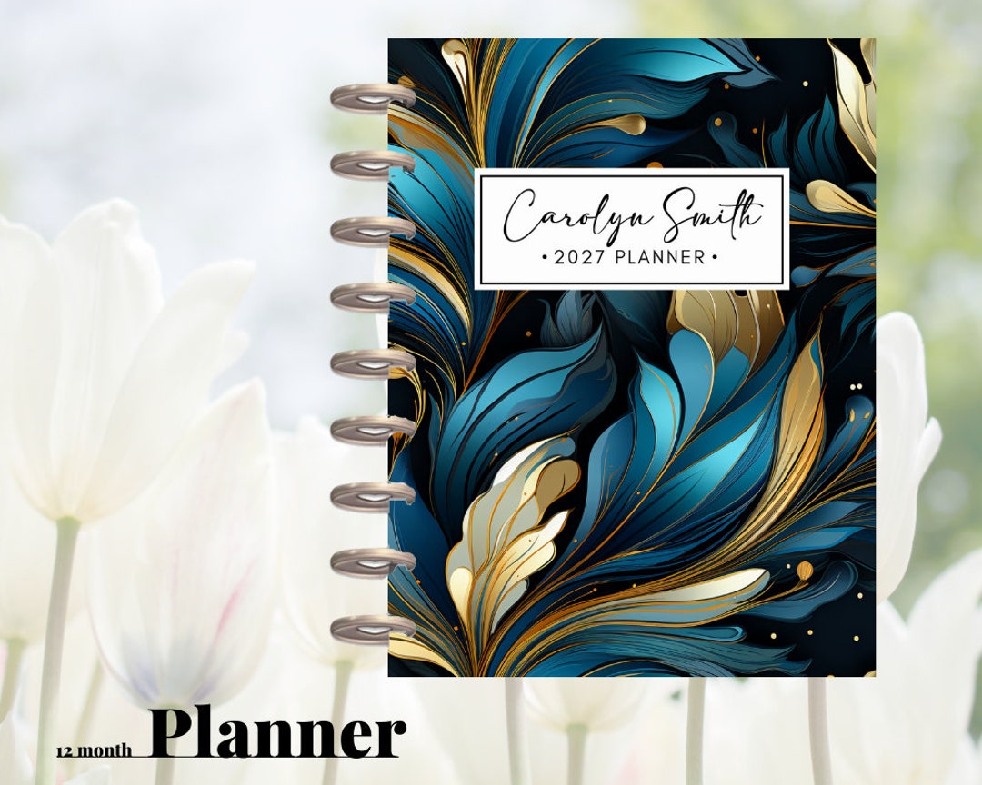 Beautiful 12 Month Planner - Choose Start Month, Disc or Wire Binding ...