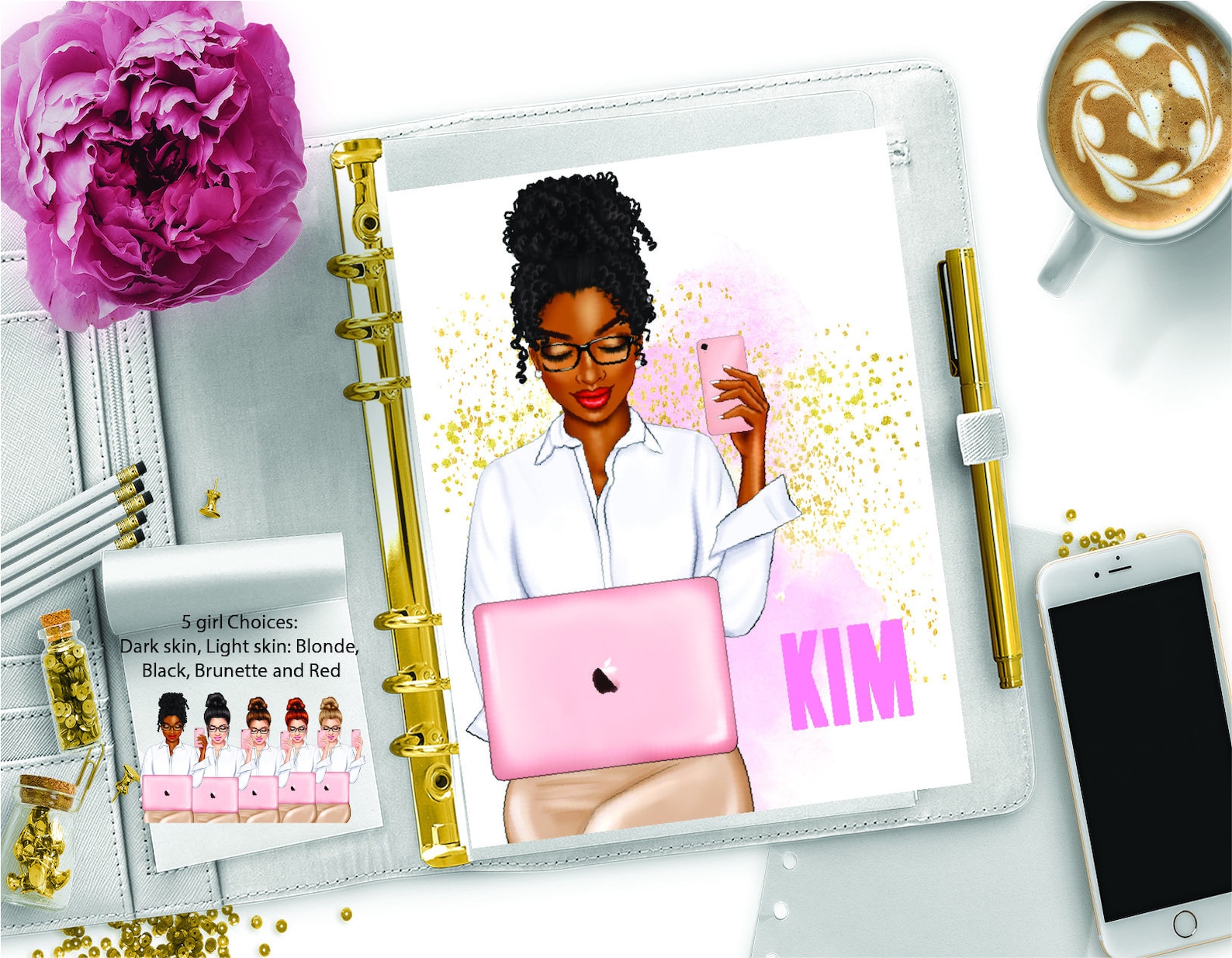 Girl Boss Planner Girl Planner Dashboard Covers, Personalized Cover ...