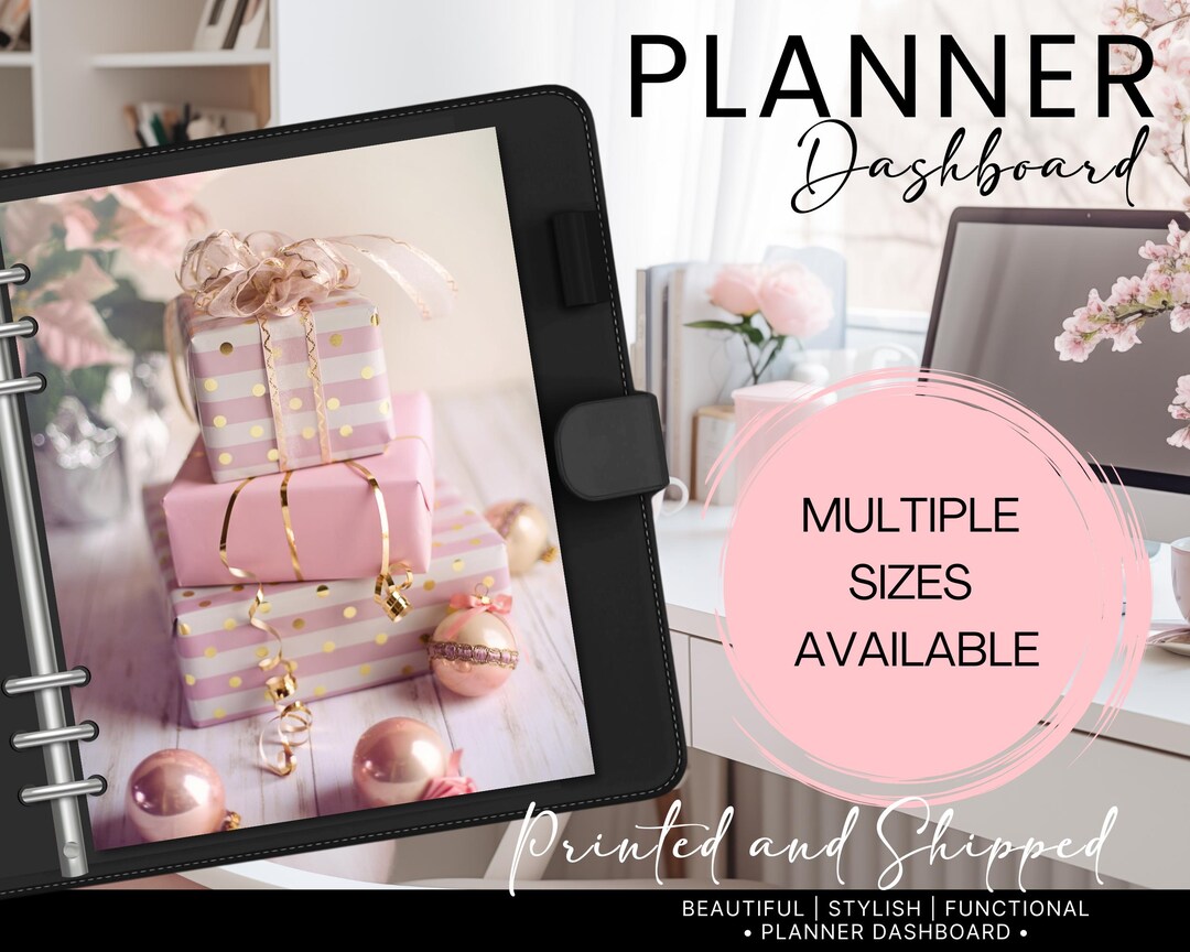Pink Christmas Planner Dashboard Insert | Holiday Themed Planner ...