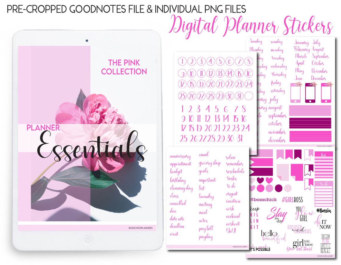 The Pink Planner Essentials Collection by Boss Chick Planners | Etsy