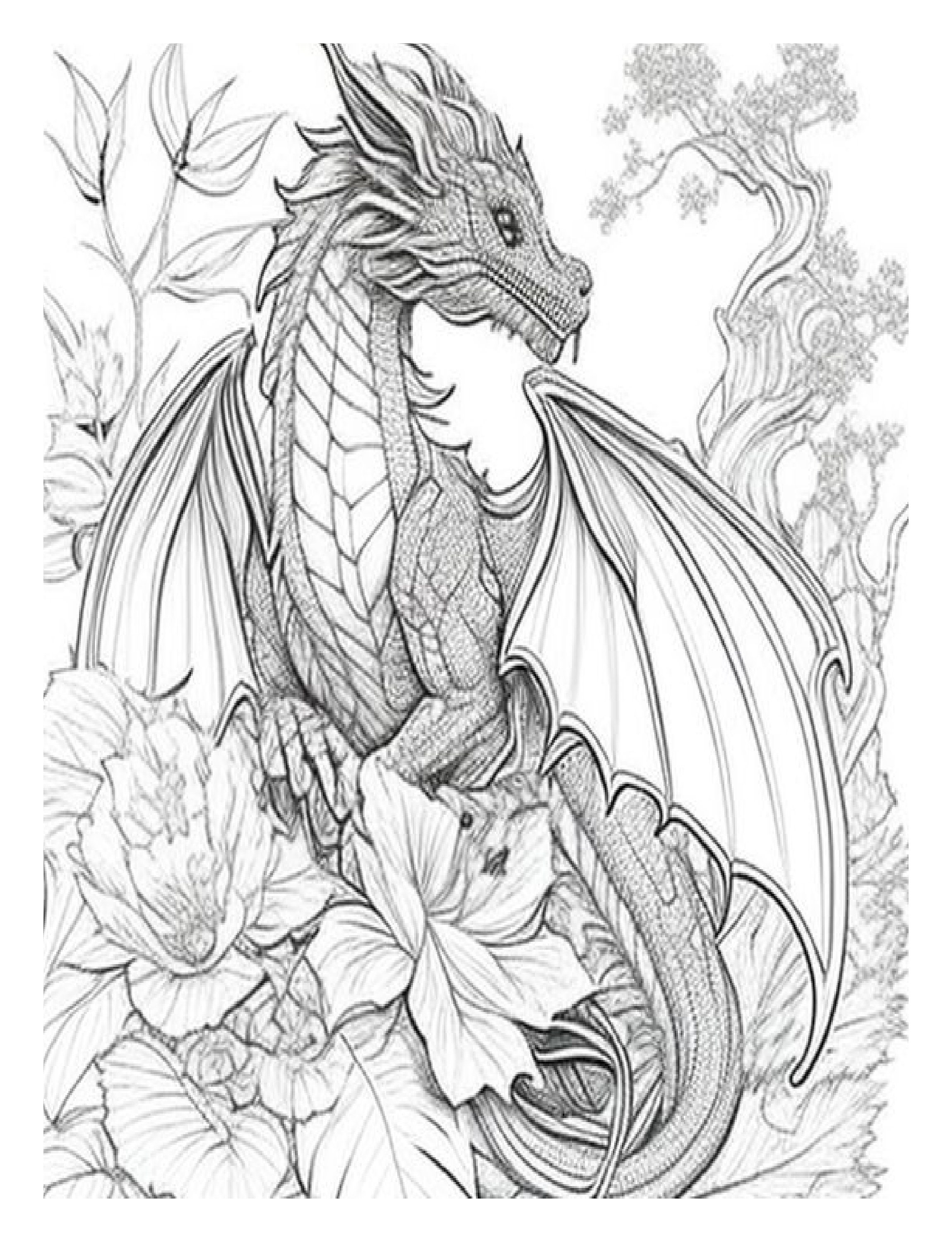 Dragon Coloring Book - Etsy
