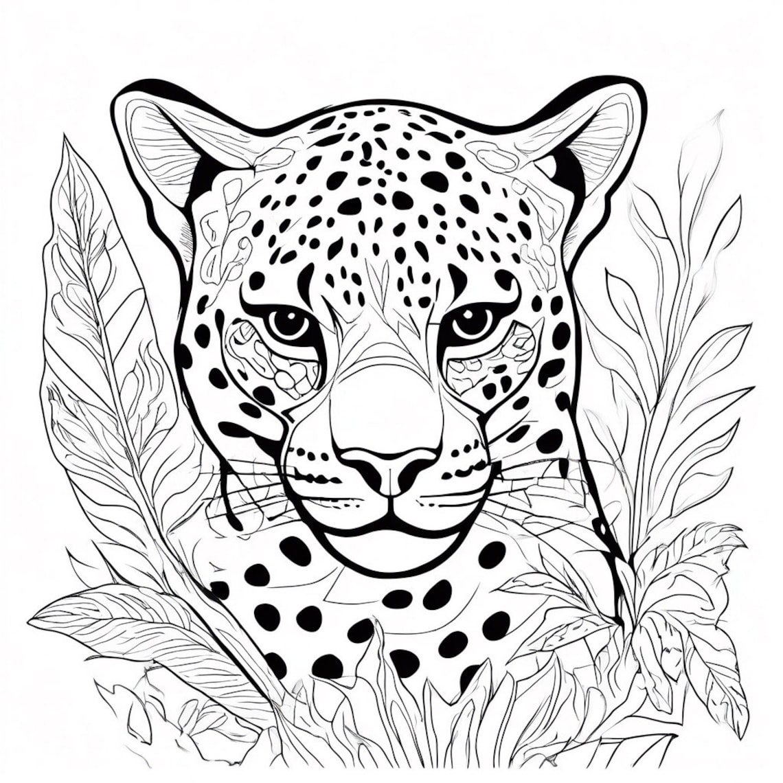 Big Cats Coloring Book - Etsy