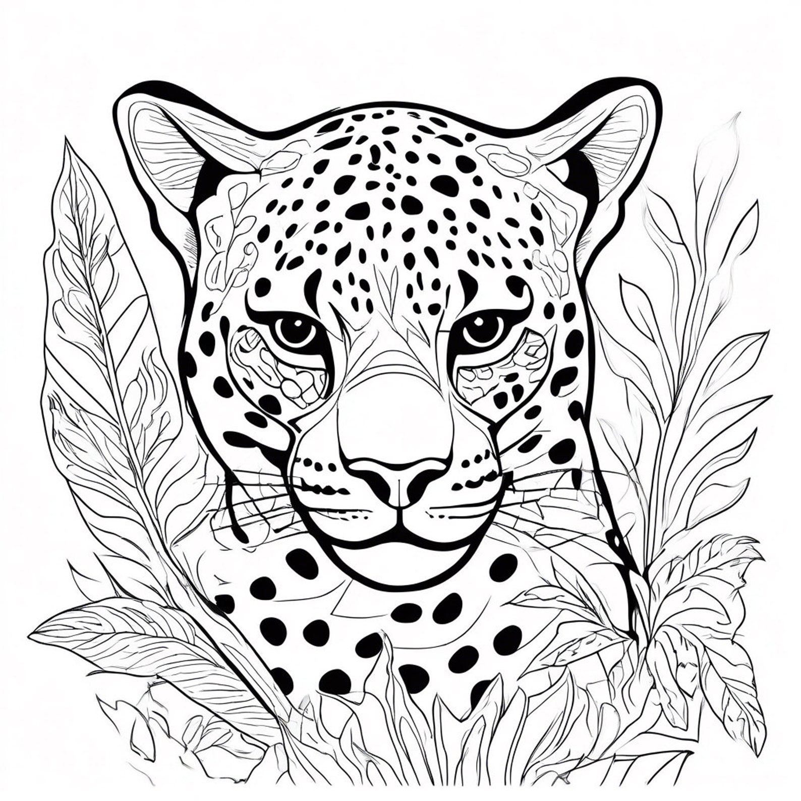 Big Cats Coloring Book - Etsy