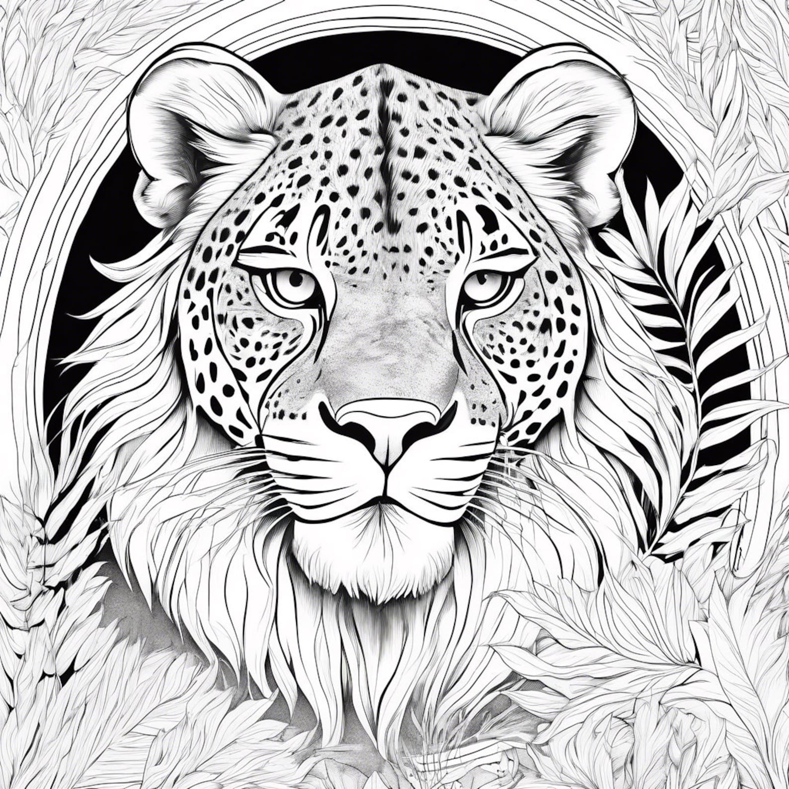 Big Cats Coloring Book - Etsy