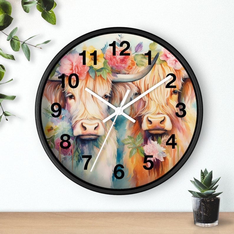 Highland Cow Wall Clock - Etsy