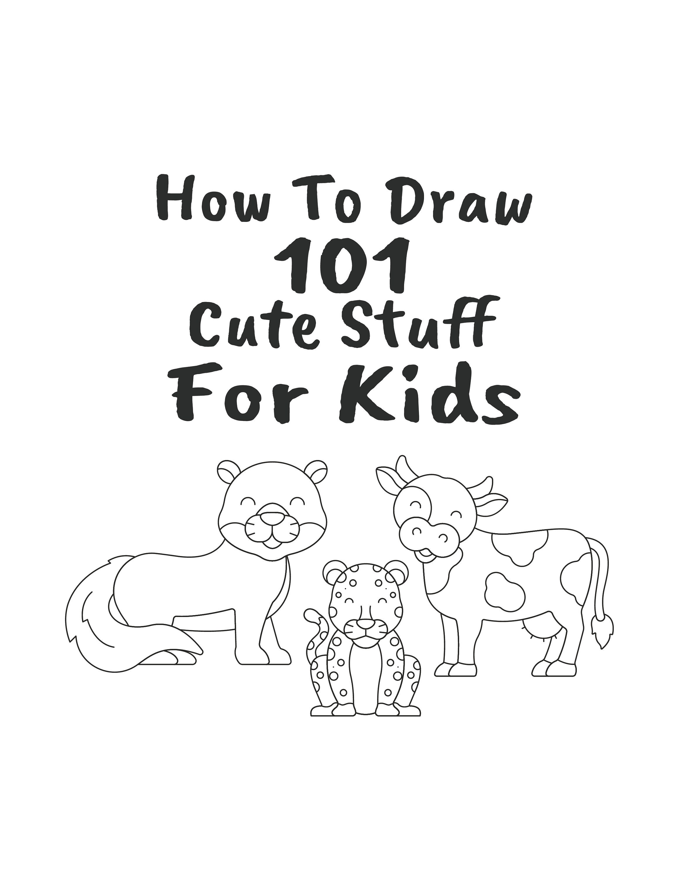 How to Draw 101 Cute Stuff for Kids - Etsy