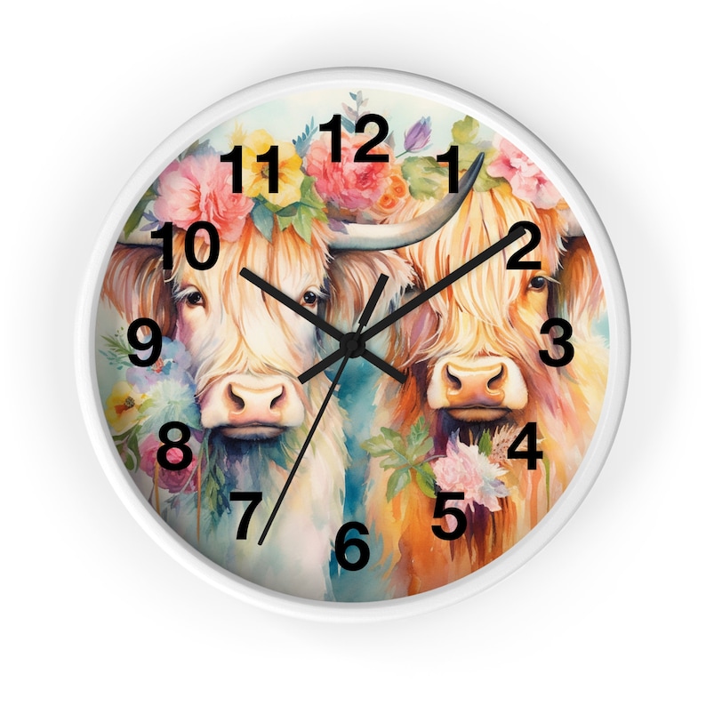 Highland Cow Wall Clock - Etsy