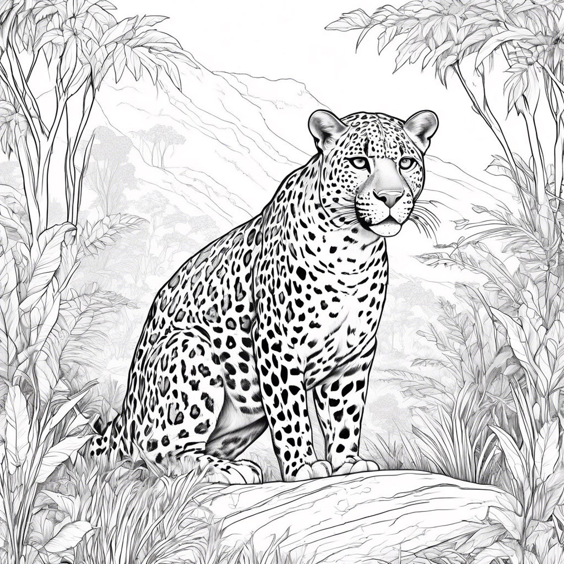 Big Cats Coloring Book - Etsy