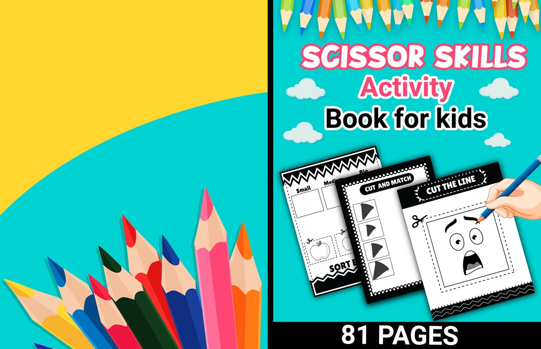 Scissor Skills Activity Book for Kids - Etsy