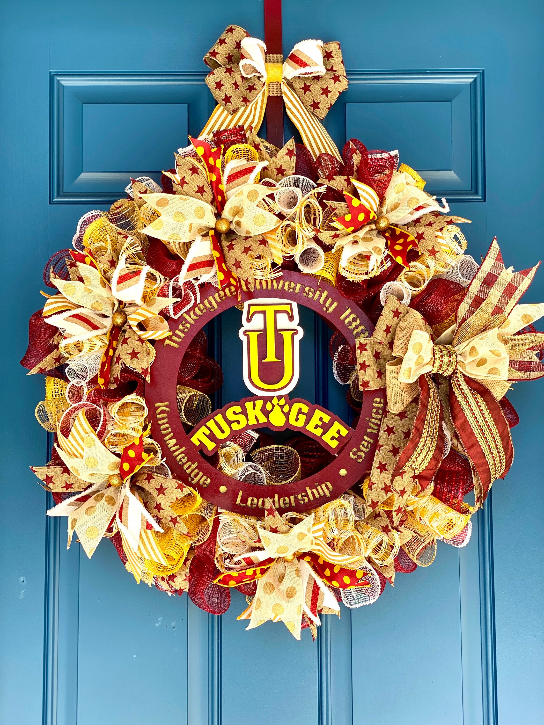 CUSTOM College Door Wreath Single Theme - Etsy