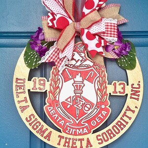 Licensed Delta Sigma Theta Crest Door Hanger - Etsy