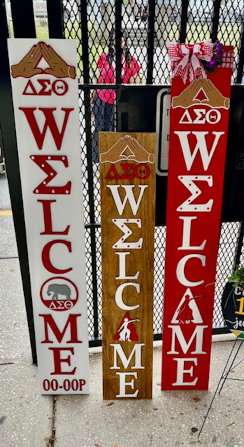 Delta Sigma Theta Sorority Porch Leaners and Door Hangers - Etsy