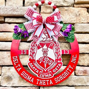 Licensed Delta Sigma Theta Crest Door Hanger - Etsy