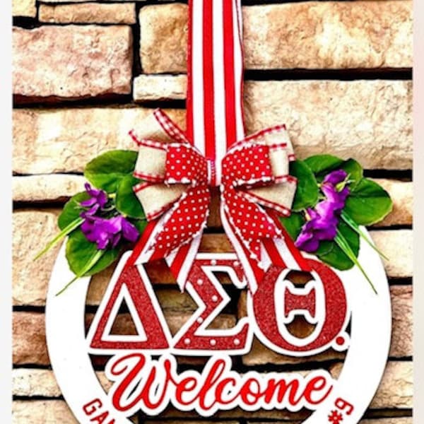 Licensed Delta Sigma Theta Crest Door Hanger - Etsy