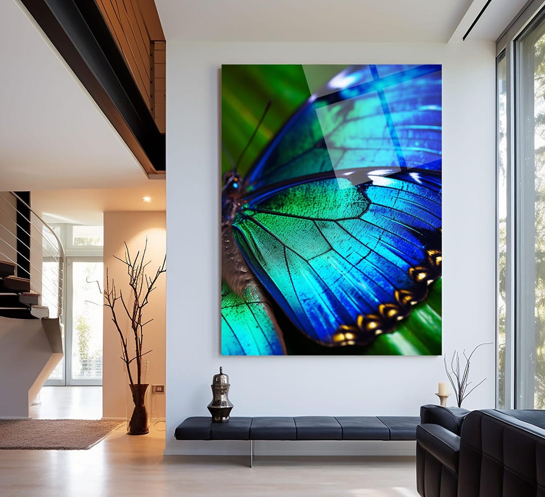 Butterfly Wing , Glass Printing , Glass Printing Decor , Vibrant Glass ...