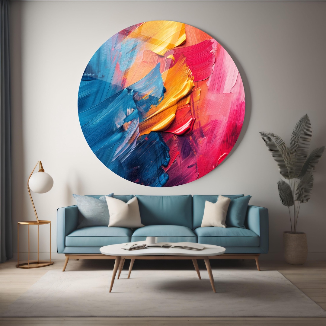 Color Gradation , Positive Wall Decor , Silver Wall Flower , Colorful ...