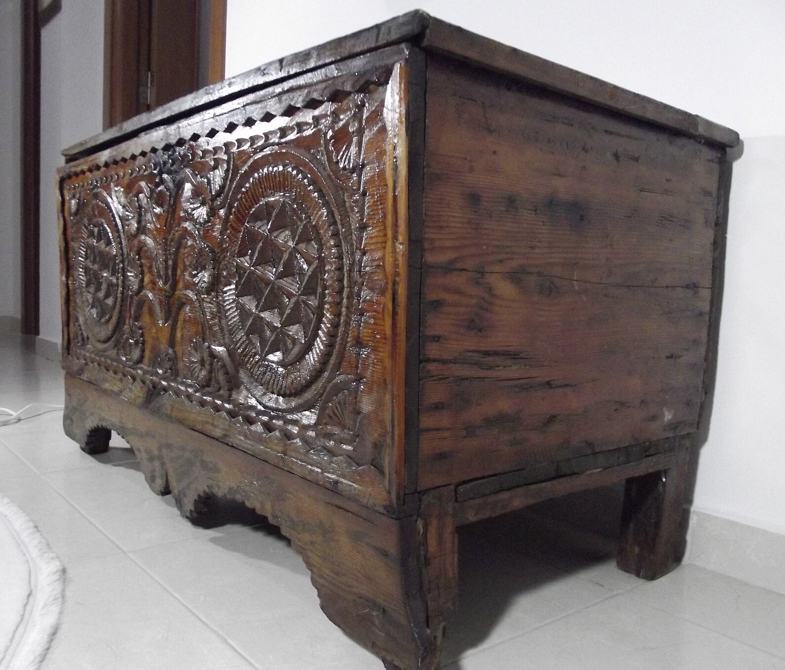 Cofre tallado de madera vintage 371 cofre de novia de - Etsy España